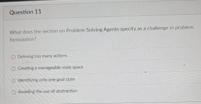 Solved Question 11What does the section on Problem-Solving | Chegg.com