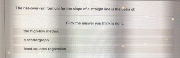 Solved the rise over run formula for the slope of a straight | Chegg.com