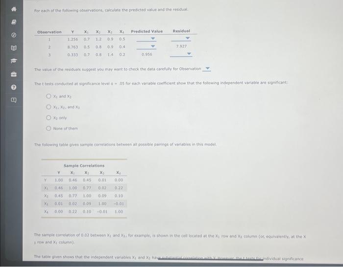 Solved 3. The multiple regression equation Using dats with | Chegg.com