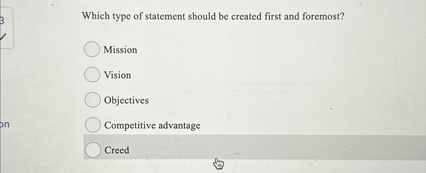 Solved Which type of statement should be created first and | Chegg.com