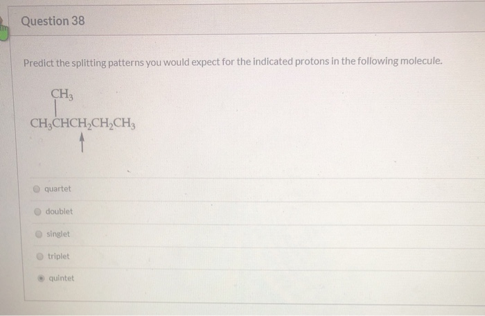 Solved Please predict the splitting patterns tou would | Chegg.com
