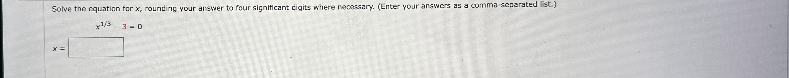 Solved Solve the equation for x, ﻿rounding your answer to | Chegg.com