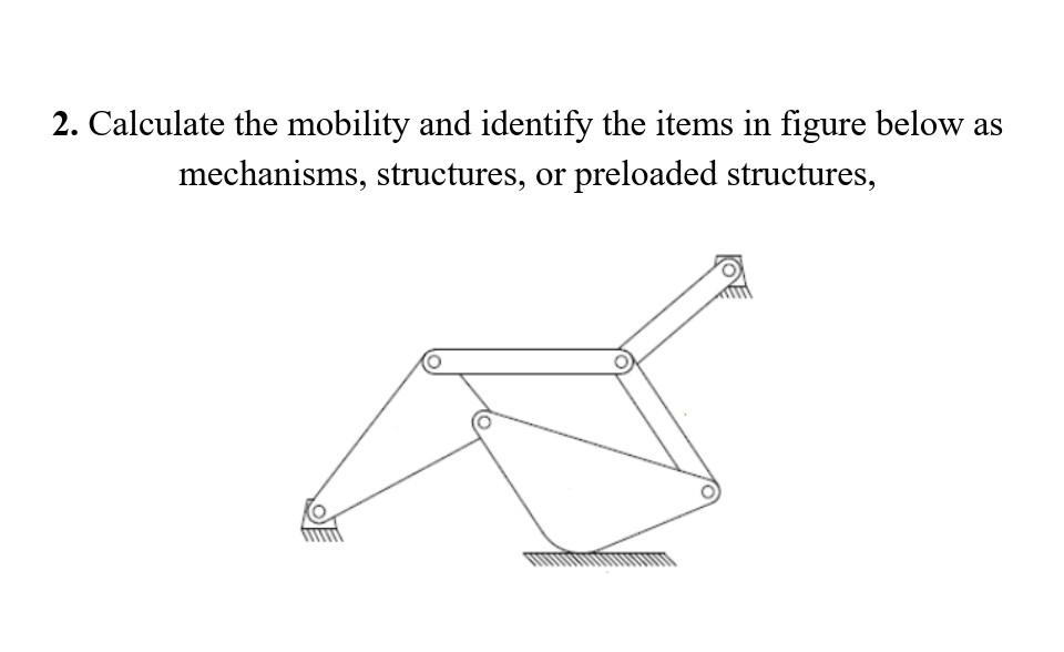 Solved 2. Calculate the mobility and identify the items in | Chegg.com