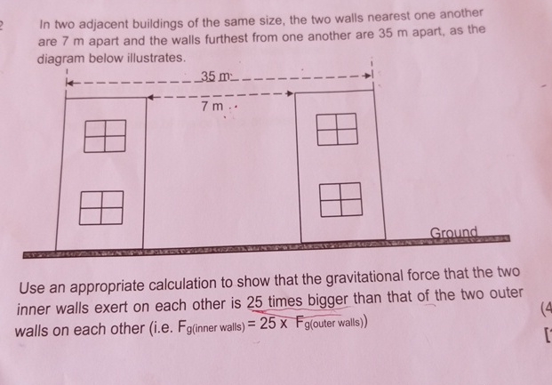 Solved In two adjacent buildings of the same size, the two | Chegg.com