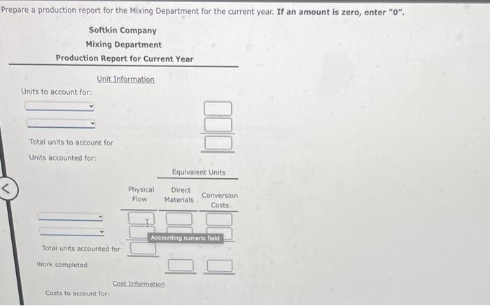 Solved Production Report, No Beginning Inventory Softkin | Chegg.com