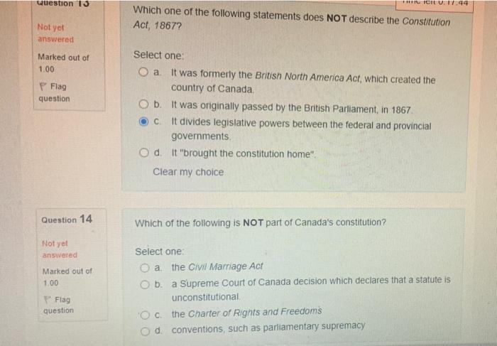 Which one of the following statements does NOT | Chegg.com