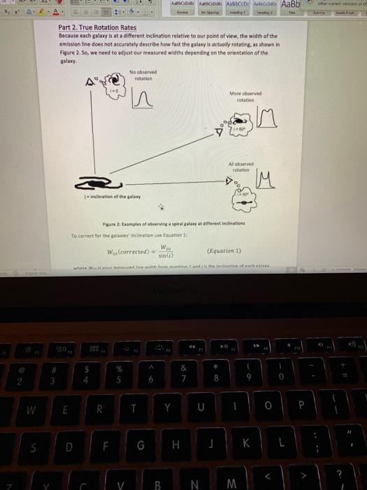Solved Part 1. Emission Line Widths The extent of Hi in | Chegg.com