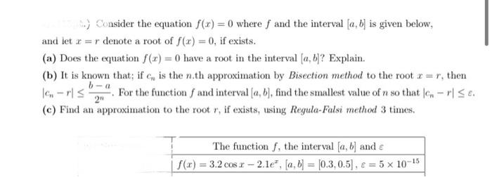 Solved ∴y Consider the equation f(x)=0 where f and the | Chegg.com