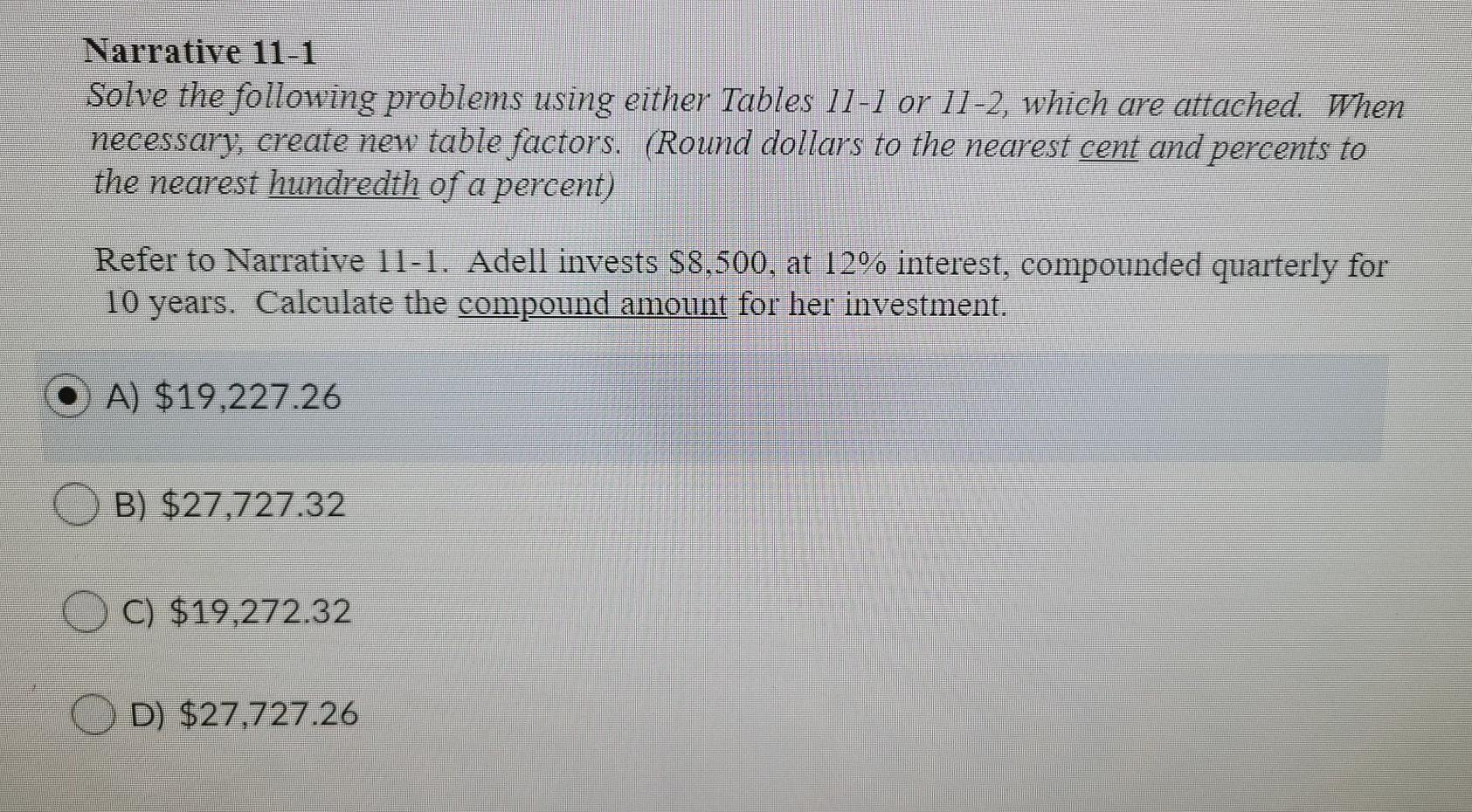 Solved Narrative 11-1 Solve the following problems using | Chegg.com