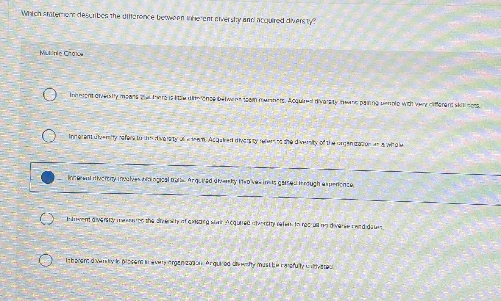 Solved Which statement describes the difference between | Chegg.com