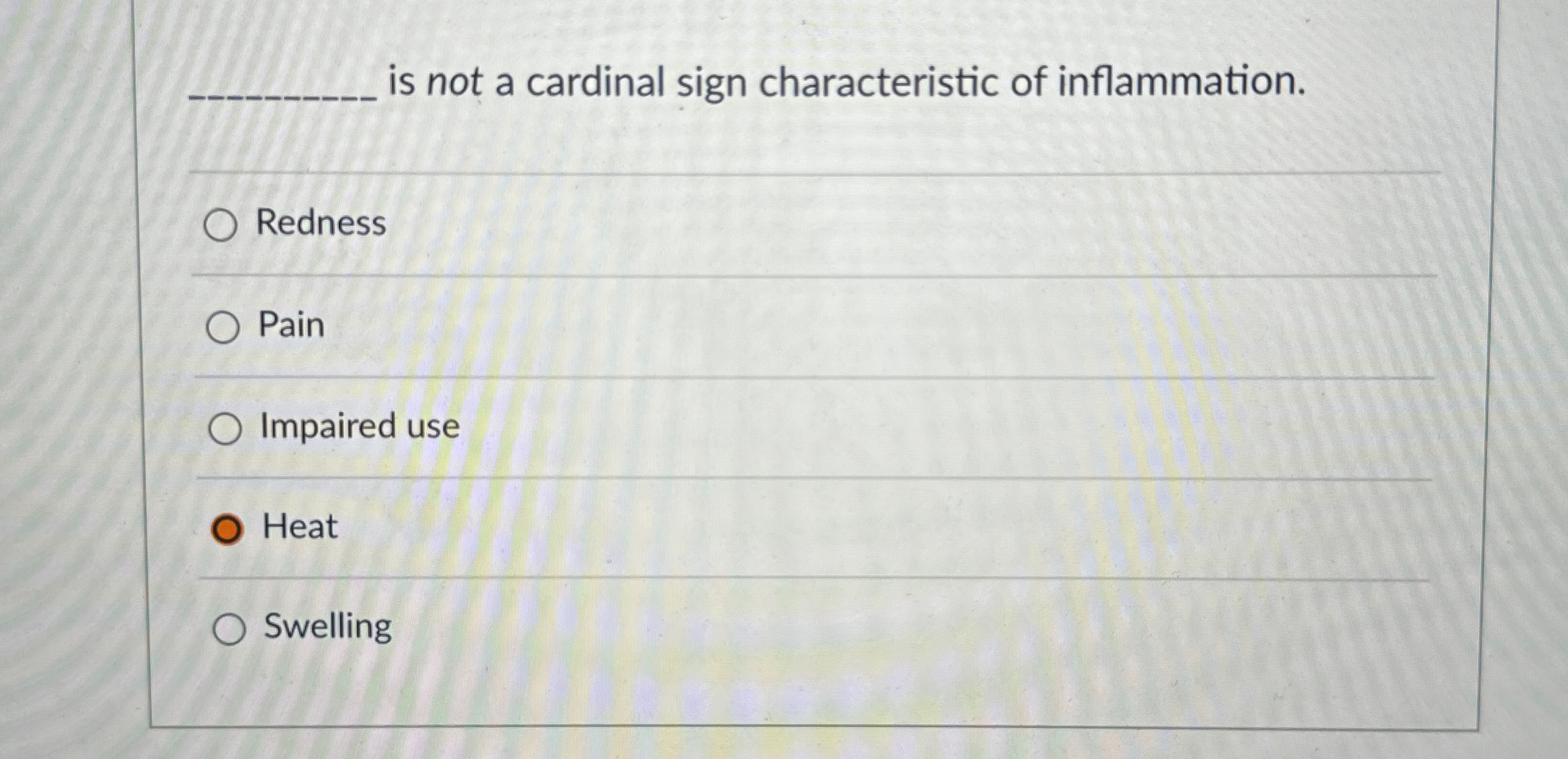 Solved is not a cardinal sign characteristic of | Chegg.com