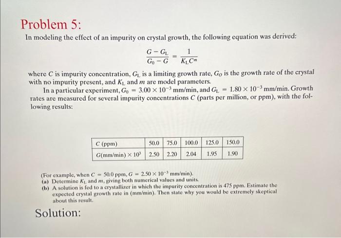 Solved Problem 5: In modeling the effect of an impurity on | Chegg.com