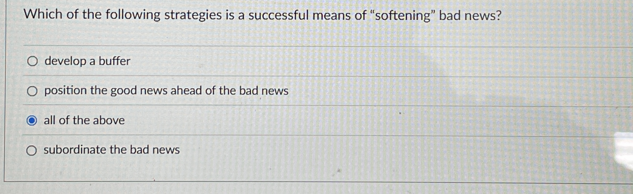 Solved Which of the following strategies is a successful | Chegg.com