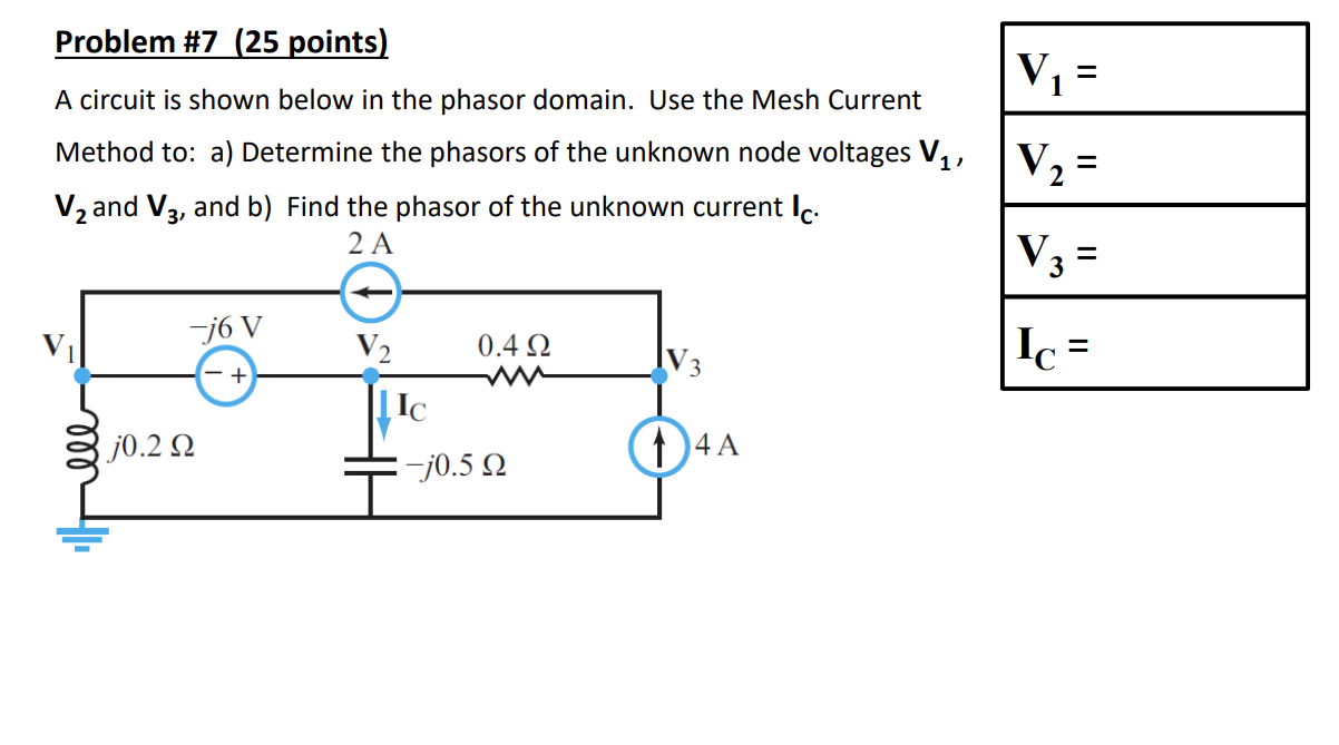 Solved Problem #7 (25 ﻿points)A circuit is ﻿shown below in | Chegg.com