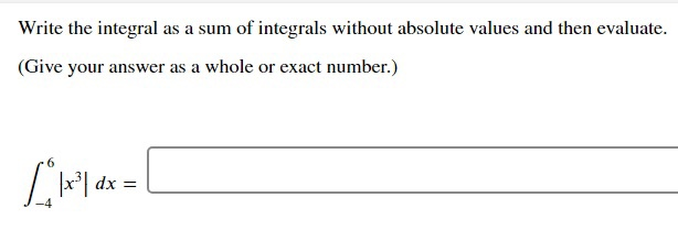 Write the integral as a sum of integrals without | Chegg.com