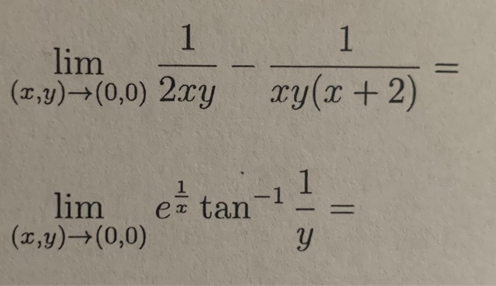 Solved Prove that the following limits don’t exist by | Chegg.com