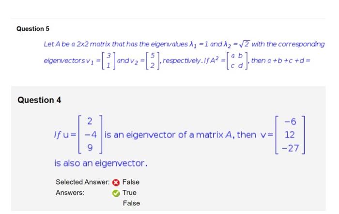 Solved Let \\( A \\) be a \\( 2 \\times 2 \\) matrix that | Chegg.com