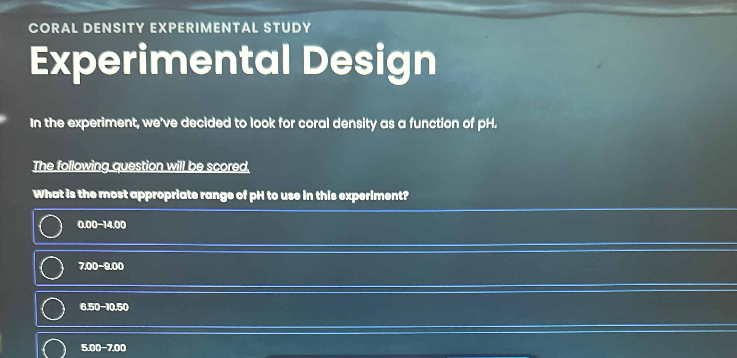 Solved CORAL DENSITY EXPERIMENTAL STUDY Experimental | Chegg.com