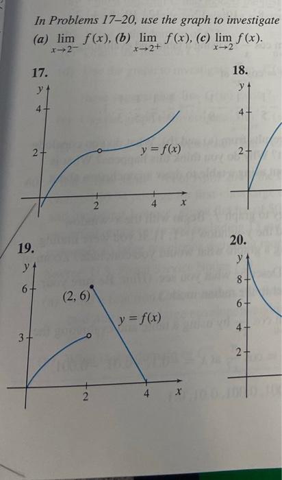 Solved In Problems 17-20, use the graph to investigate (a) | Chegg.com