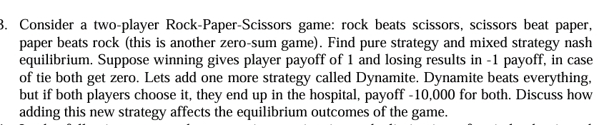 Solved Consider a two-player Rock-Paper-Scissors game: rock | Chegg.com