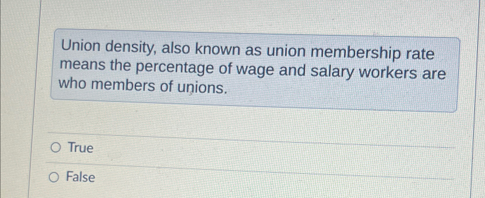 Solved Union density, also known as union membership rate | Chegg.com