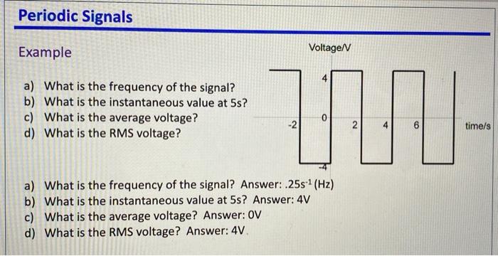 Solved a) What is the frequency of the signal? b) What is | Chegg.com