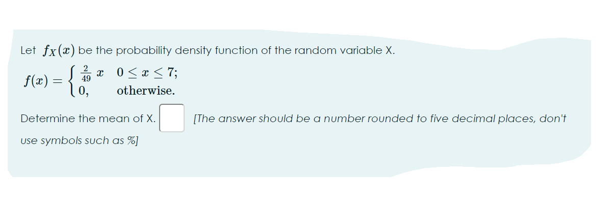Solved Let fx(x) ﻿be the probability density function of the | Chegg.com