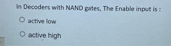 Solved How many possible outputs would a decoder have with a | Chegg.com