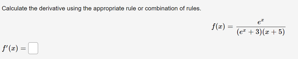 Solved Calculate the derivative using the appropriate rule | Chegg.com