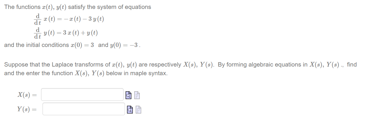 Solved The functions x(t),y(t) ﻿satisfy the system of | Chegg.com