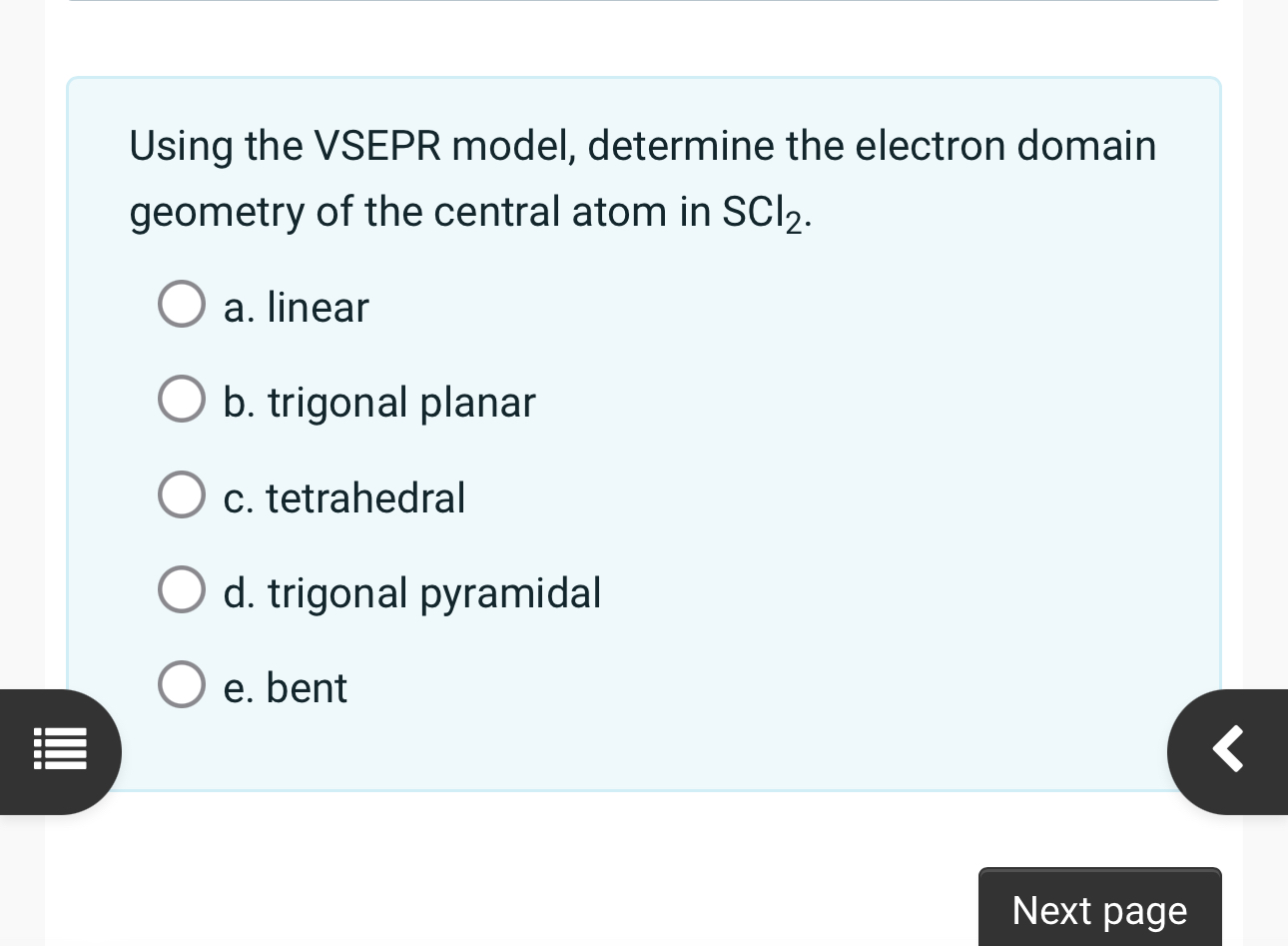 Solved Using the VSEPR model, determine the electron | Chegg.com
