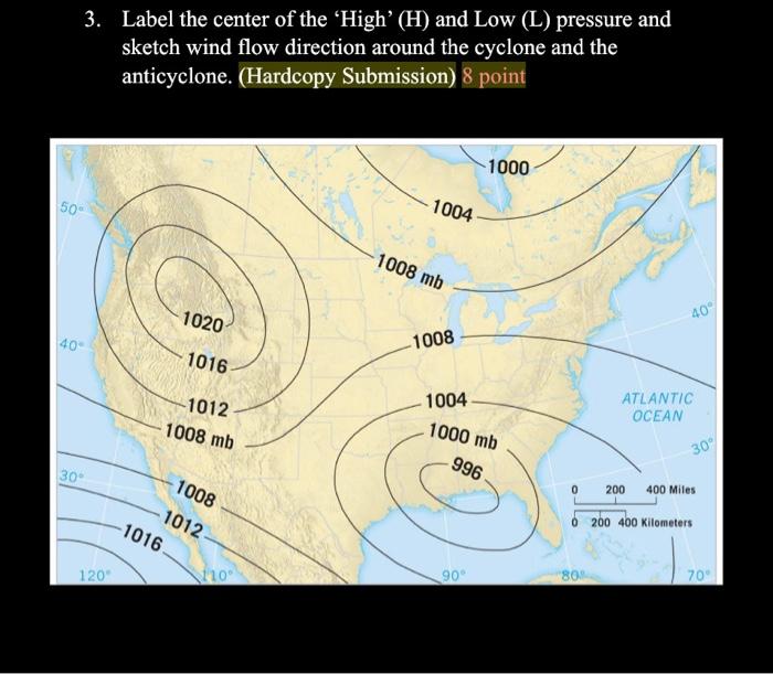Solved 3. Label the center of the 'High' (H) and Low (L) | Chegg.com