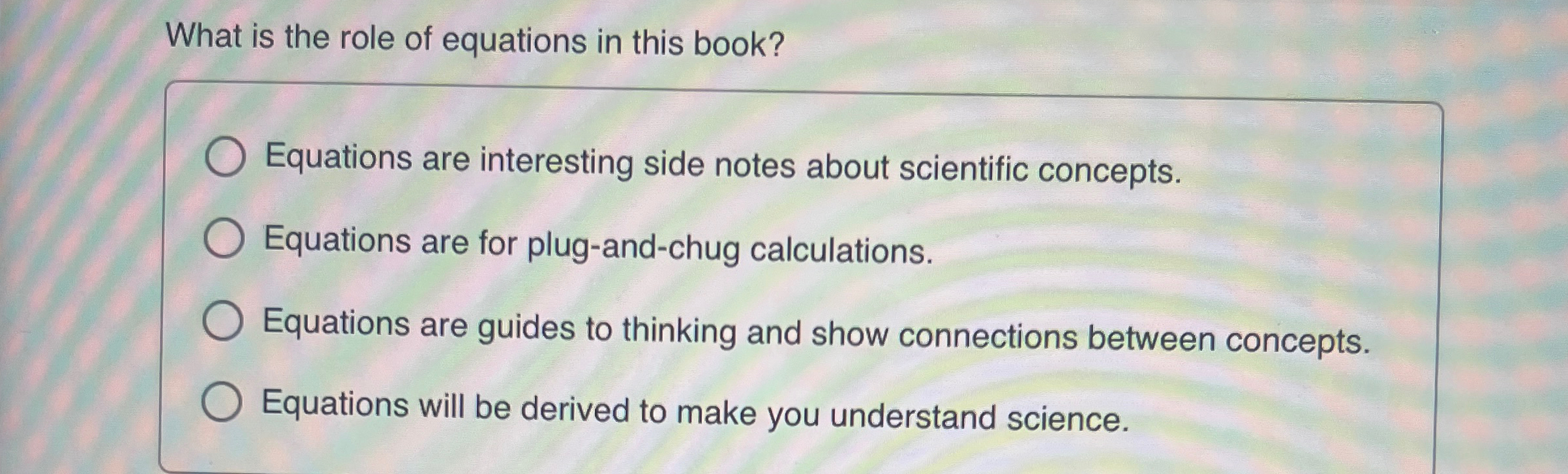Solved What is the role of equations in this book?Equations | Chegg.com