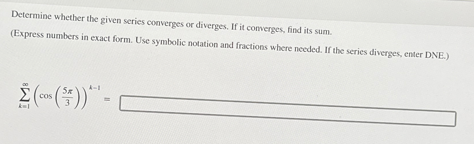 Solved Determine whether the given series converges or | Chegg.com