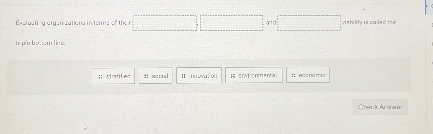 Solved Evaluating organizations in terms of their and | Chegg.com