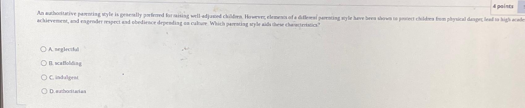 Solved 4 ﻿pointsachievement, and engender respect and | Chegg.com