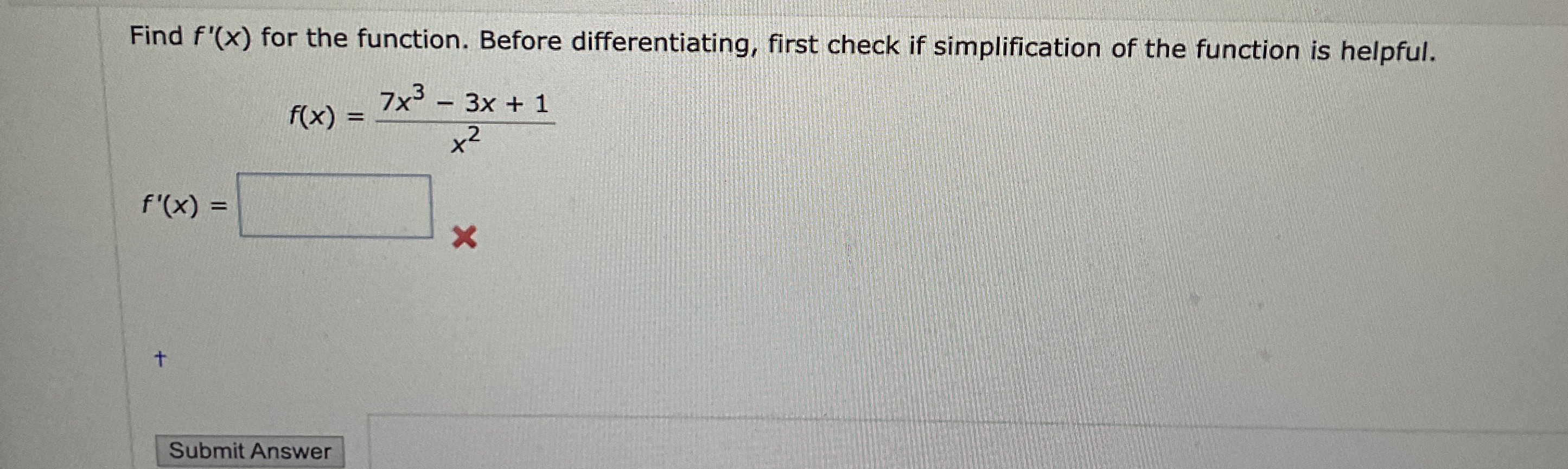 Solved Find f'(x) ﻿for the function. Before differentiating, | Chegg.com