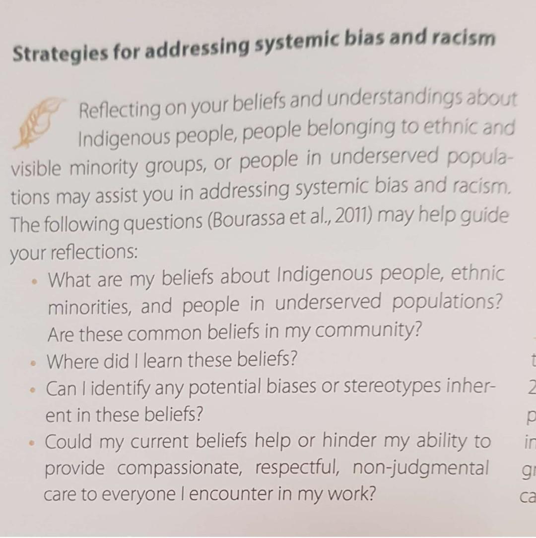 Solved Strategies for addressing systemic bias and racism | Chegg.com