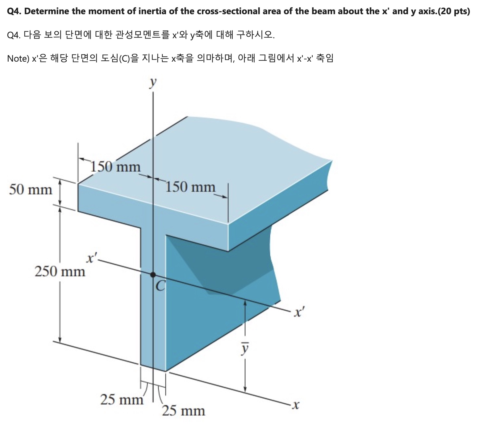 Solved Q4. ﻿Determine the moment of inertia of the | Chegg.com