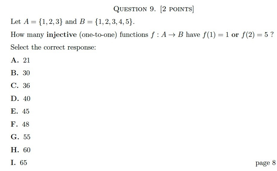 Solved QUESTION 9. [2 ﻿POINTS]Let A={1,2,3} ﻿and | Chegg.com