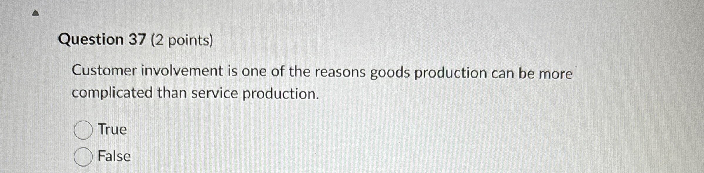 Solved Question 37 (2 ﻿points)Customer involvement is one of | Chegg.com