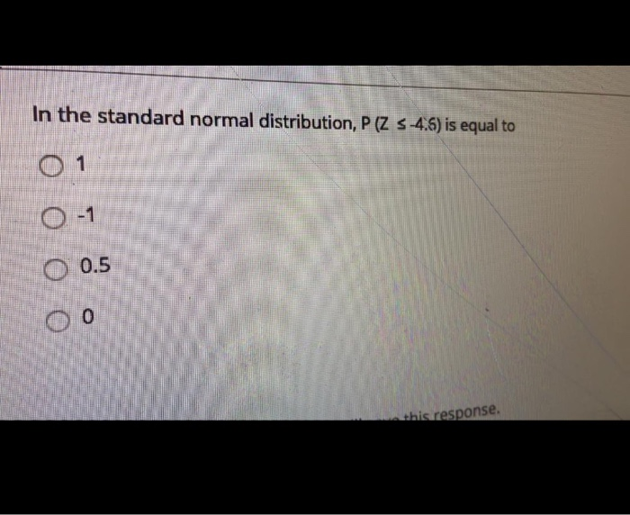 Solved Testion 3 In the standard normal distribution, P (Z | Chegg.com
