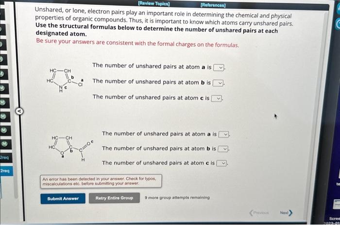 Solved Unshared, or lone, electron pairs play an important | Chegg.com