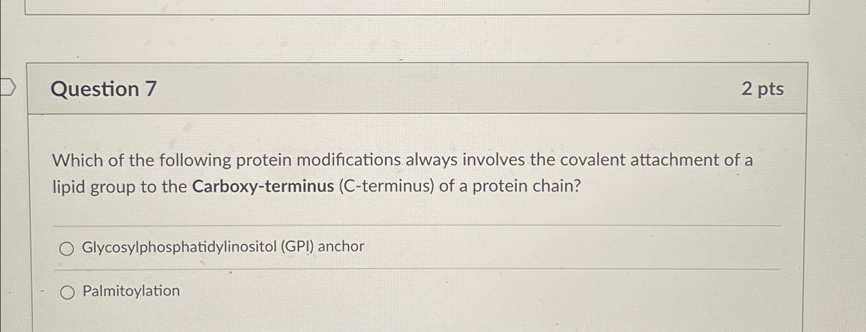 Solved Question 72ptsWhich of the following protein | Chegg.com