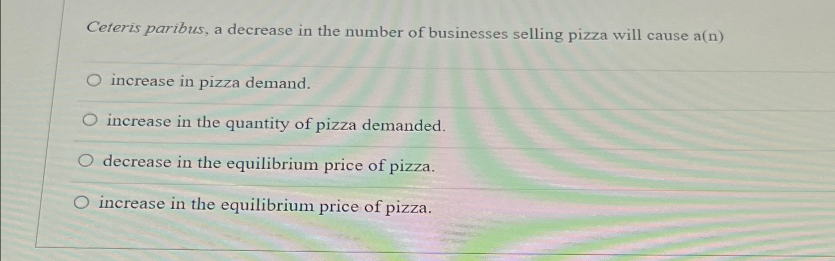 Solved Ceteris paribus, a decrease in the number of | Chegg.com