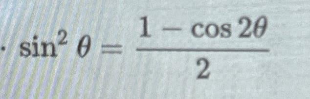 Solved sin2θ=21−cos2θ | Chegg.com