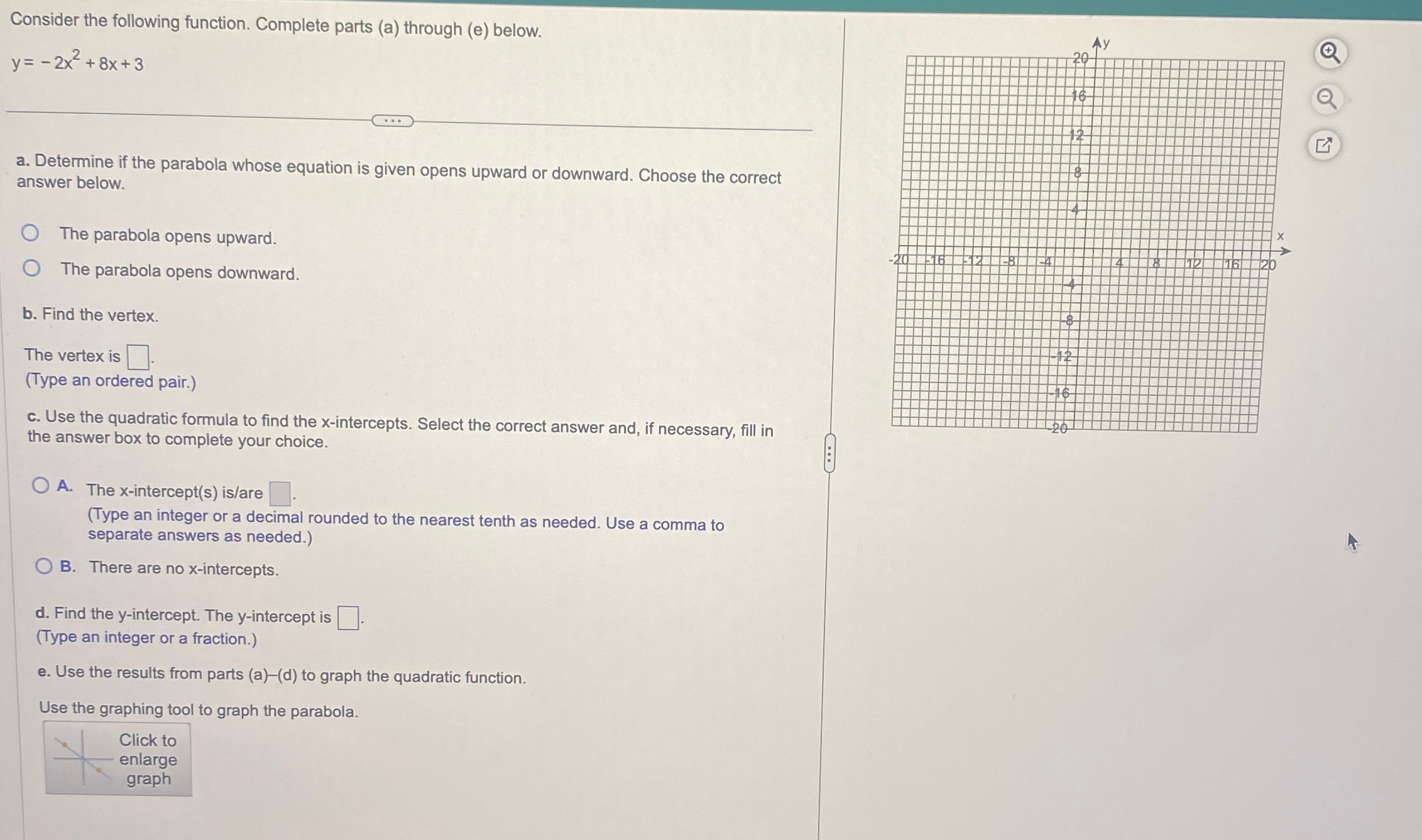 Consider the following function. Complete parts (a) | Chegg.com