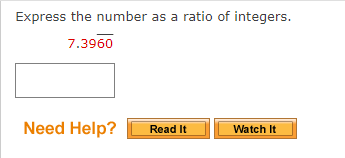 Solved Express the number as a ratio of integers. | Chegg.com