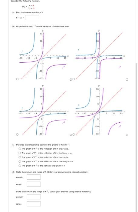 Solved Consider the following function. x-4 3x + 5 (a) Find | Chegg.com