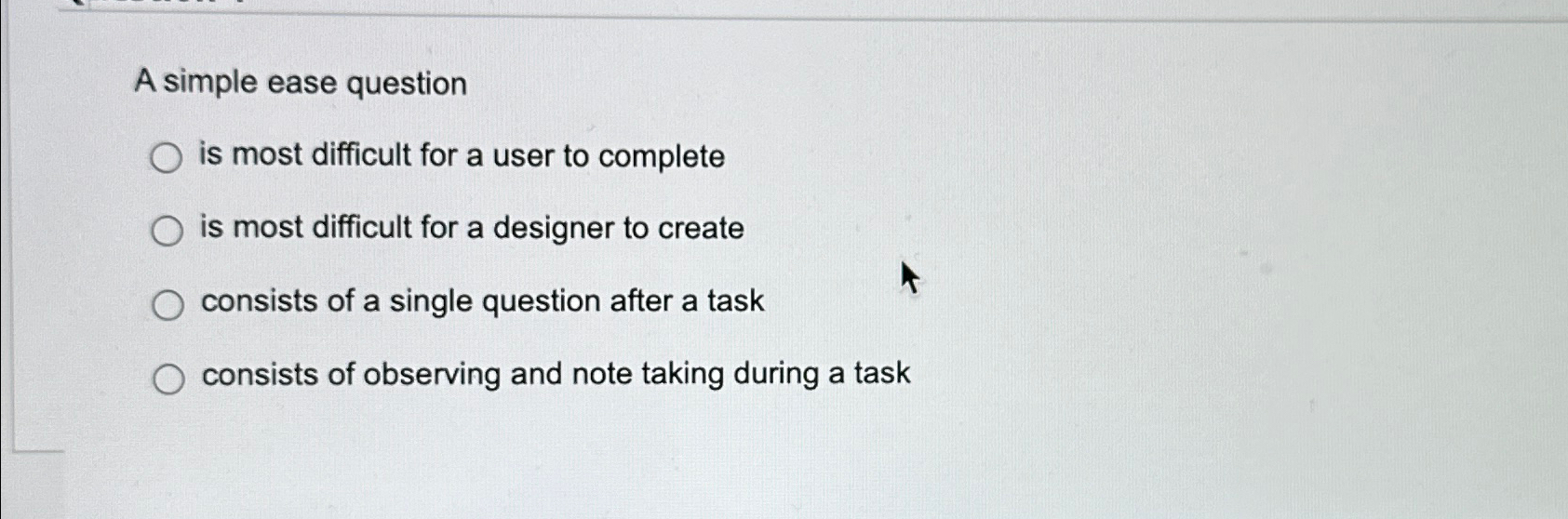 A simple ease questionis most difficult for a user to | Chegg.com